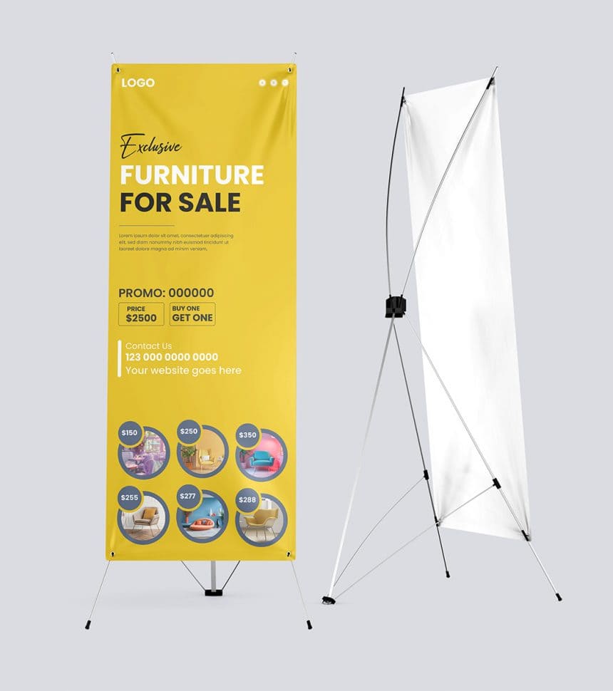 Cetak X-Banner Custom Murah dan Berkualitas di Printlagi